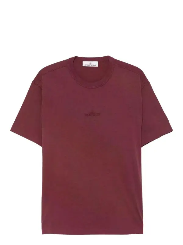 Stone Island Logo-embroidered T-shirt - Red