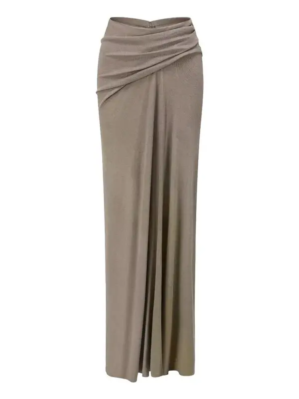 OUDE WAAG Draped Maxi Skirt - Grey