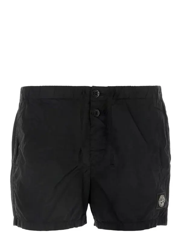 Stone Island Drawstring Shorts - Black