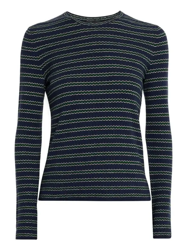 Theory Stripe Long-sleeve Top - Deep Navy