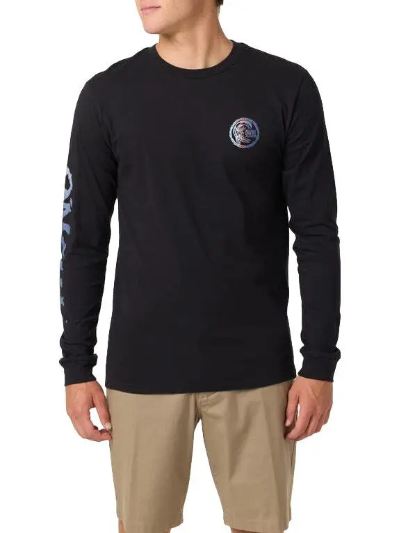 O'Neill Artifact Long Sleeve Cotton Graphic T-shirt - Black