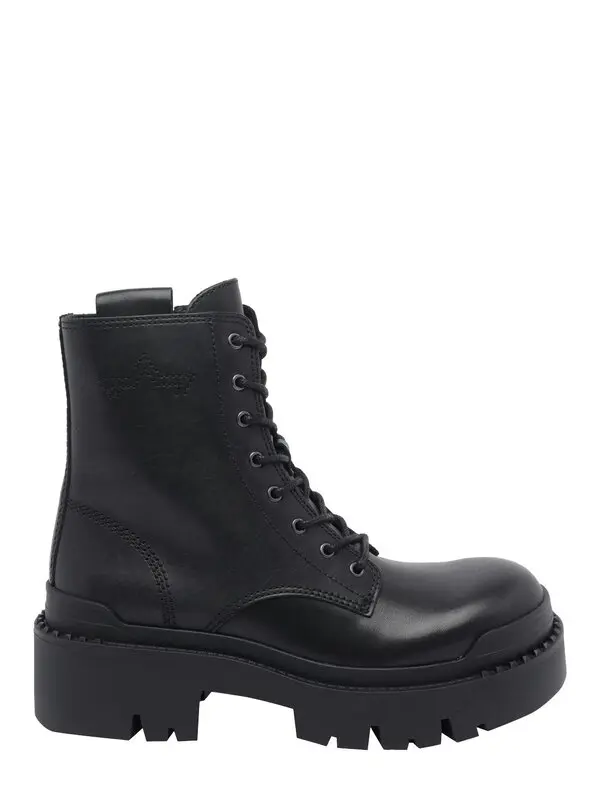 Ash Noah Leather Booties - Black