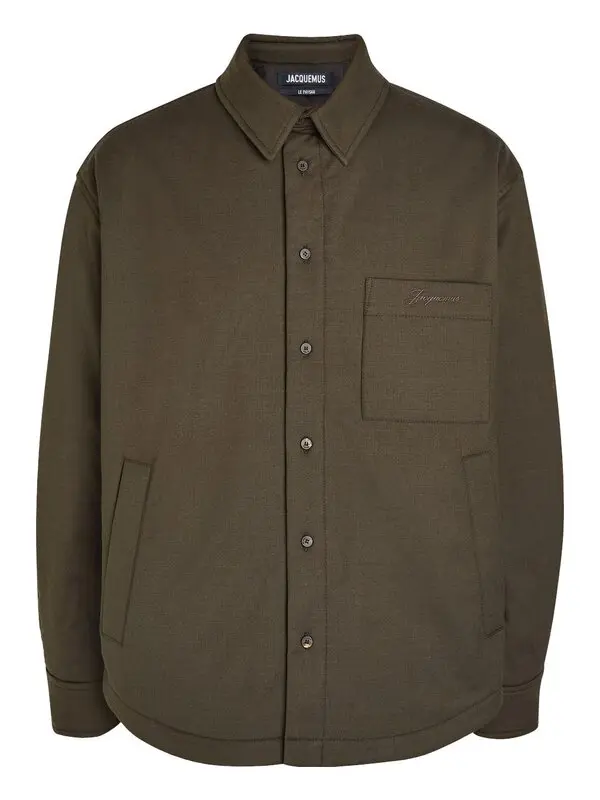 Jacquemus La Chemise Boulanger Quilted Jacket - Khaki
