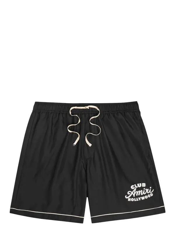 Amiri Embroidered Modal-blend Shorts - Black
