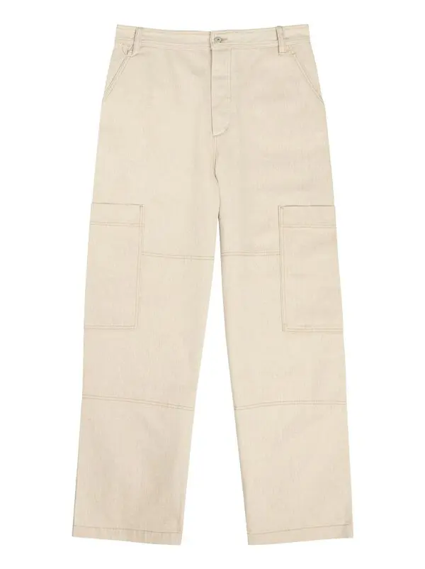Jacquemus Le Carge De-nîmes Carre Barrel-leg Canvas Jeans - Beige