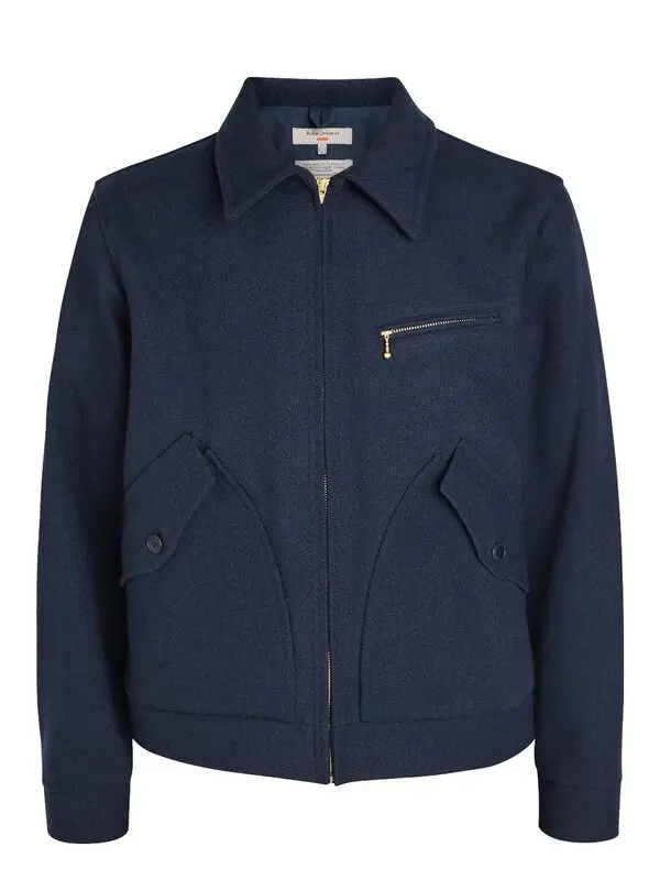 Nudie Jeans Blake Wool-blend Jacket - Navy