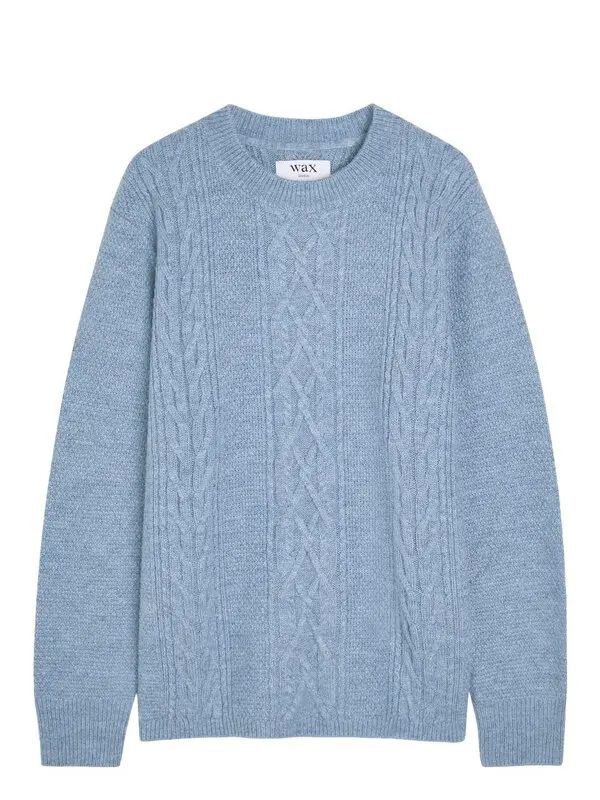 WAX LONDON Hyatt Cable-knit Jumper - Blue