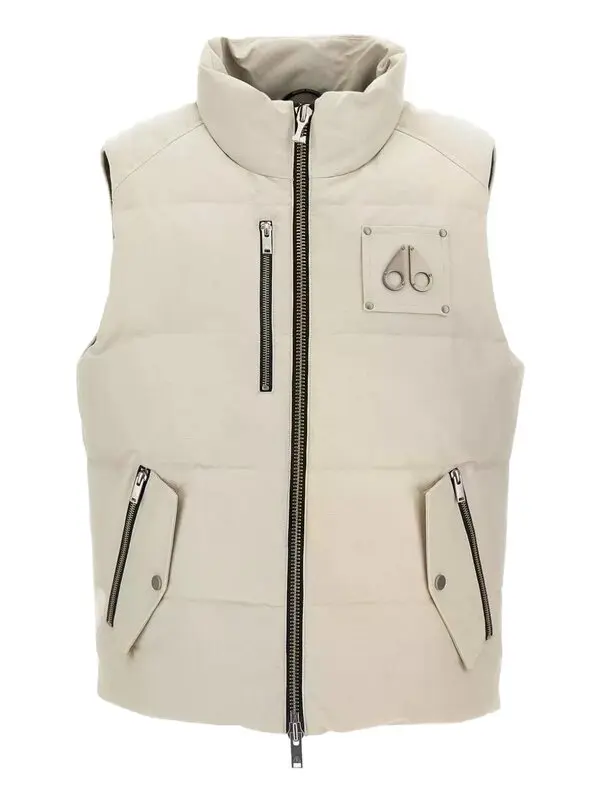 Moose Knuckles Logo-plaque Gilet - White