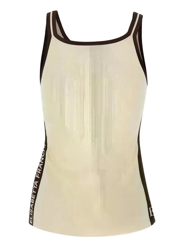 Elisabetta Franchi Logo-detail Tank Top - White