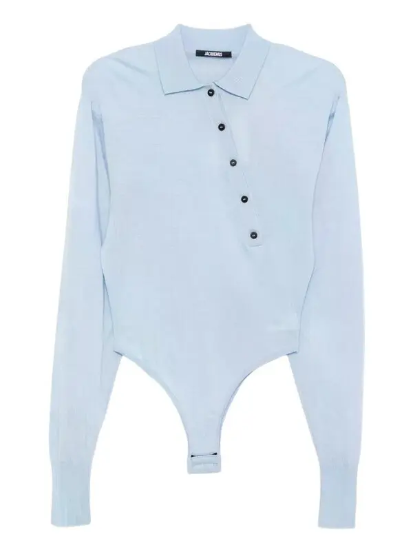 Jacquemus Polo-neck Bodysuit - Blue