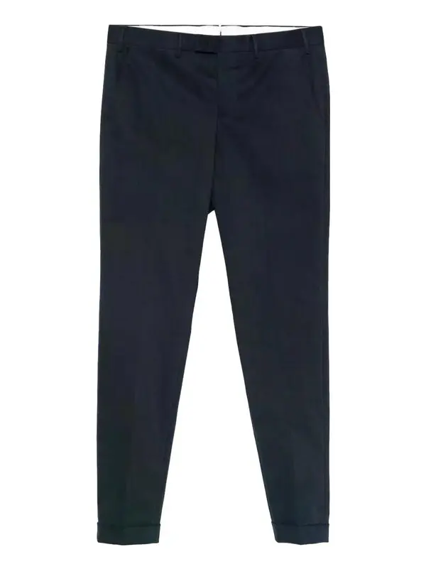 PT TORINO Cuffed-hem Chinos - Blue