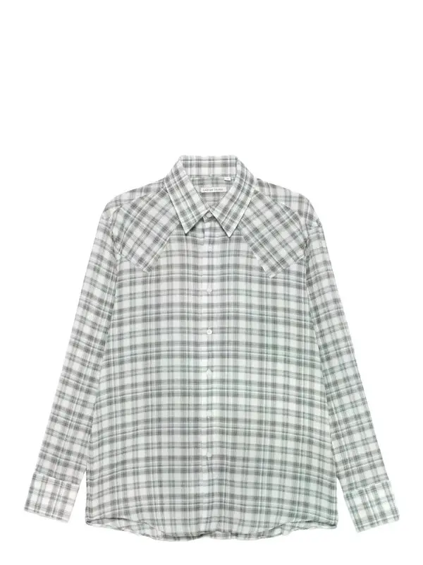 CARTER YOUNG Plaid Button-up Shirt - Grey