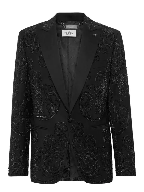 Philipp Plein Beaded Blazer - Black