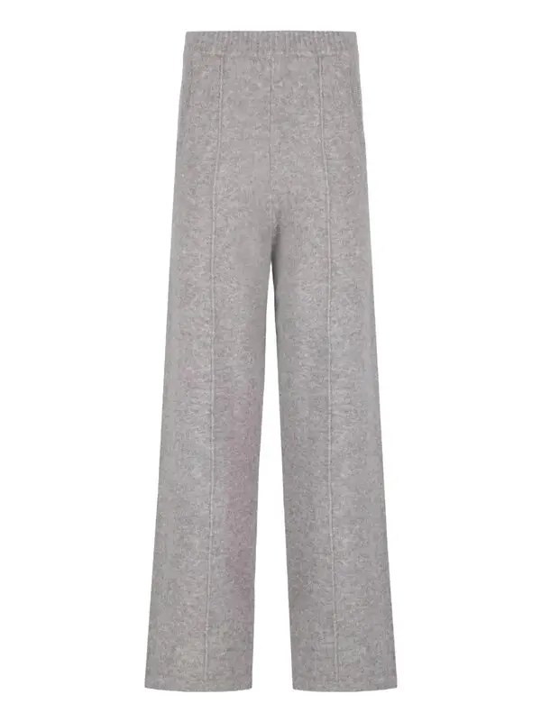 LANEUS Side-pockets Knitted Trousers - Grey