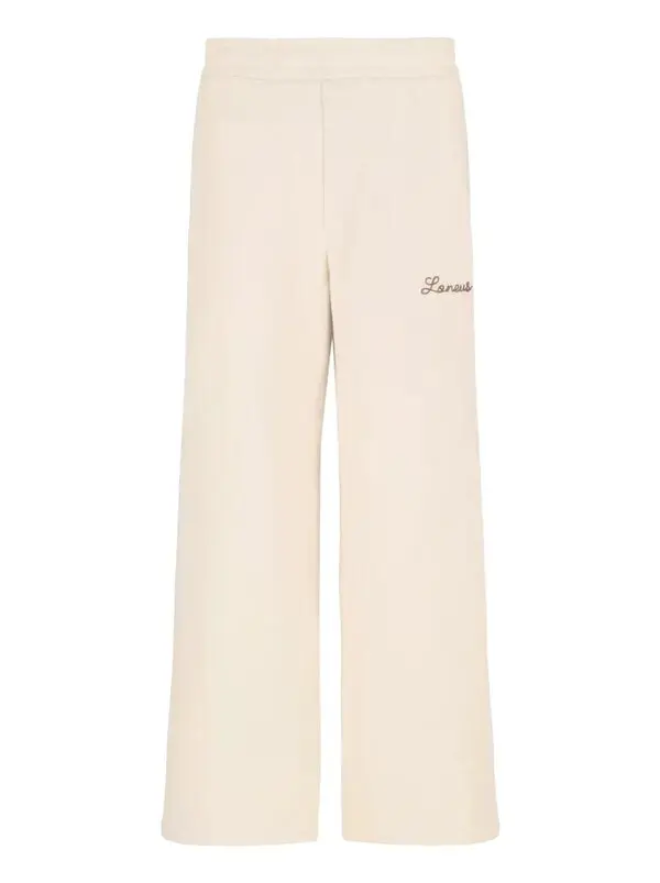 LANEUS Embroidered-logo Track Pants - Neutrals