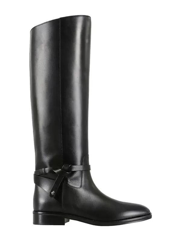 JIMMY CHOO Lawton Leather Boots - Black