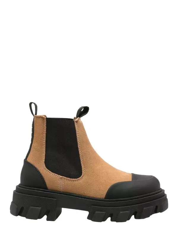 GANNI Lug-sole Chelsea Boots - Brown