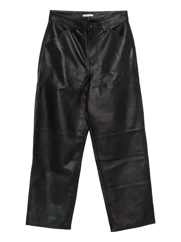 CARTER YOUNG Leather Trousers - Black