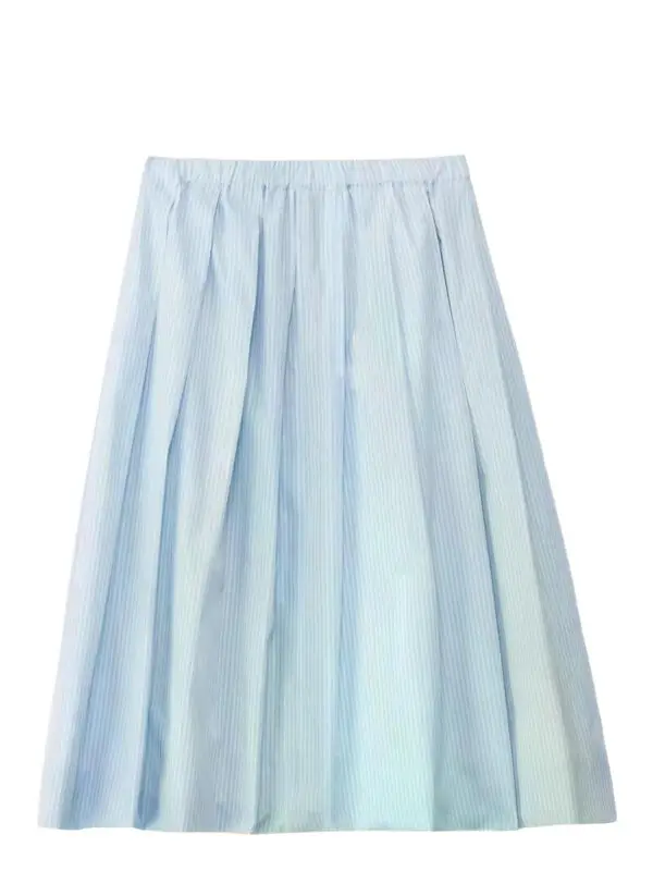 Fabiana Filippi Pleated Striped Midi Skirt - Blue