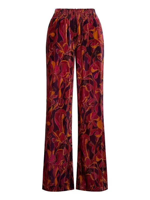 Malìparmi Floral-pattern Trousers - Red