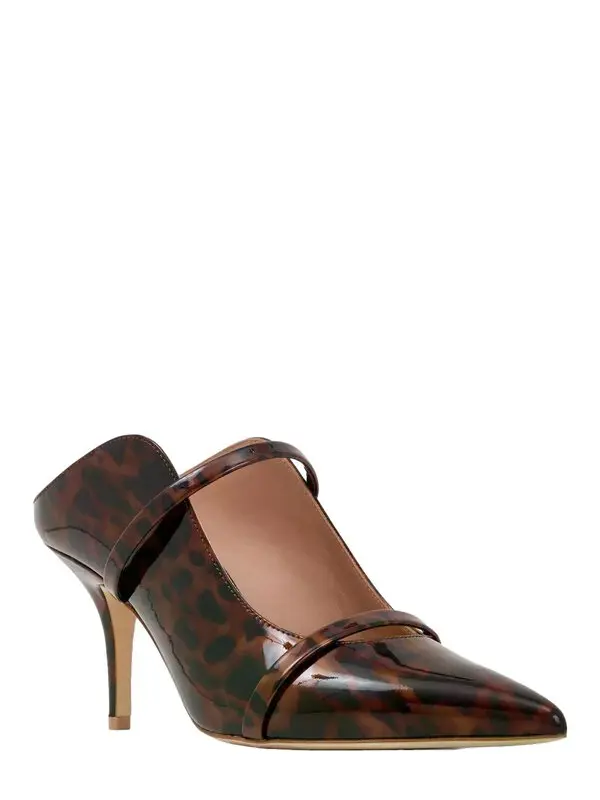 MALONE SOULIERS 70mm Leopard-print Maureen Mules - Brown