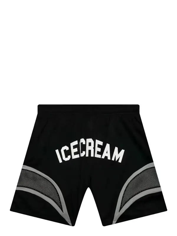 ICECREAM Logo-patch Shorts - Black