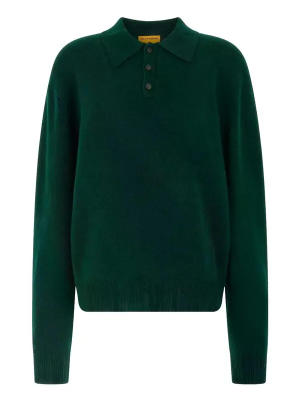 Guest In Residence Allday Ribbed-sleeve Sweater - Green