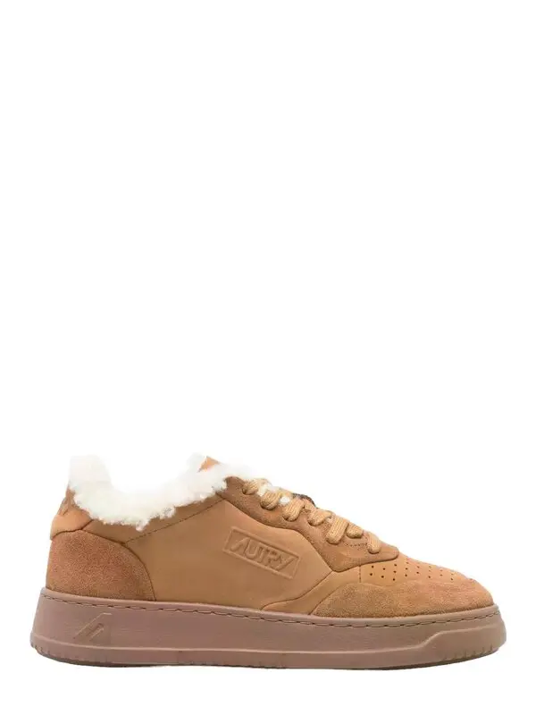 AUTRY Medialist Shearling Sneakers - Brown