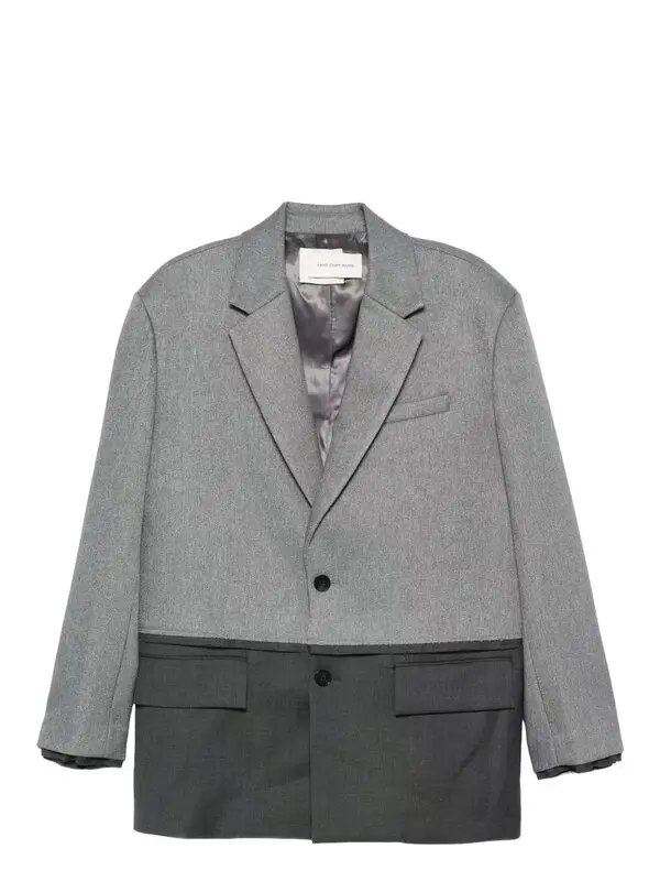 FENG CHEN WANG Two-tone Single-breasted Blazer - Grey