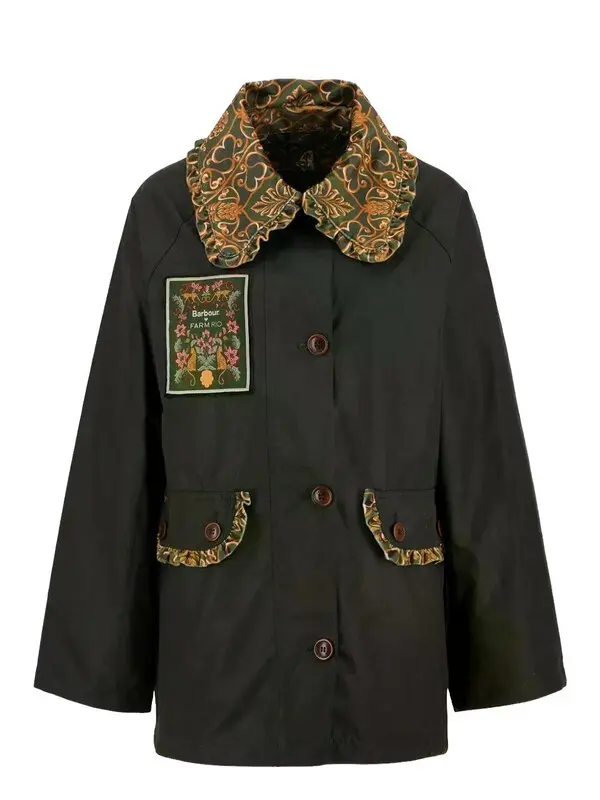 Barbour X Farm Rio Maria-clara Jacket - Green