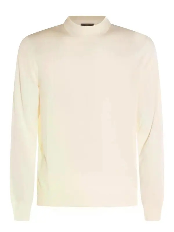 ZANONE Mock-neck Ribbed Sweater - Neutrals
