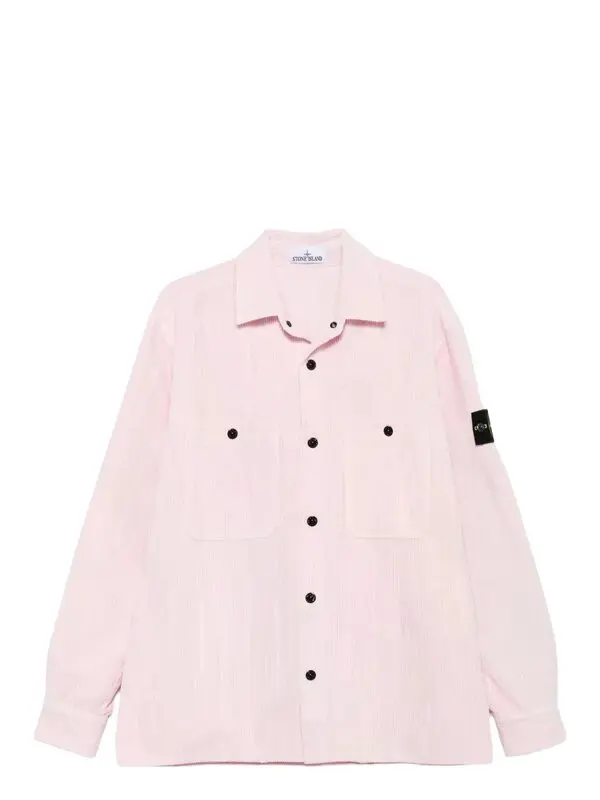 Stone Island Corduroy Patch-pocket Shirt - Pink