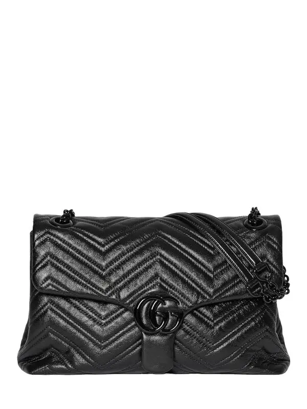 Gucci Gg Marmont Medium Shoulder Bag - Black