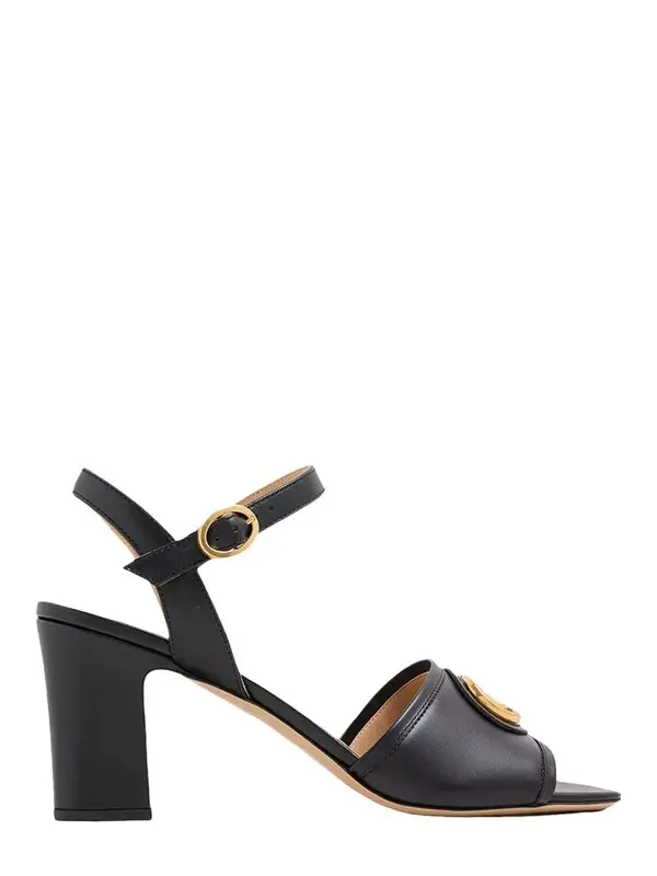 Valentino Garavani 75mm Vlogo Block-heel Sandals - Black
