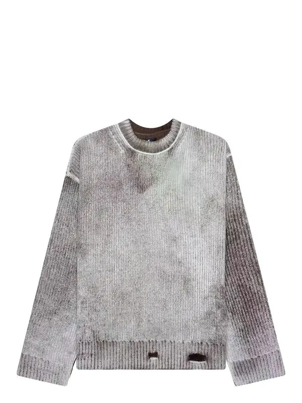 REPRESENT Ribbed Crew-neck Sweater - Grey