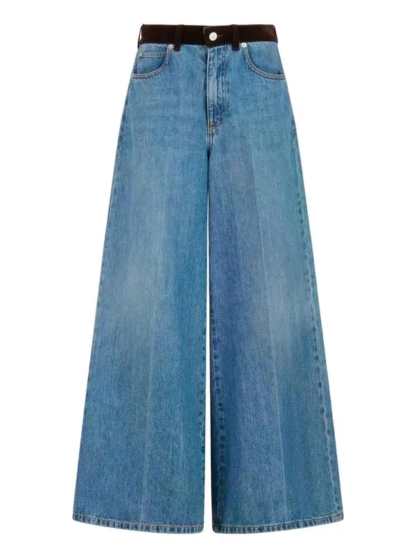 Marni Tulip Patch Jeans - Blue