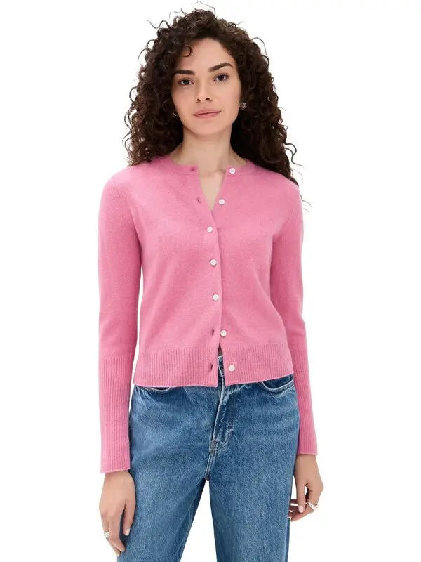 Guest In Residence Cashmere Jane Cardigan - Rose