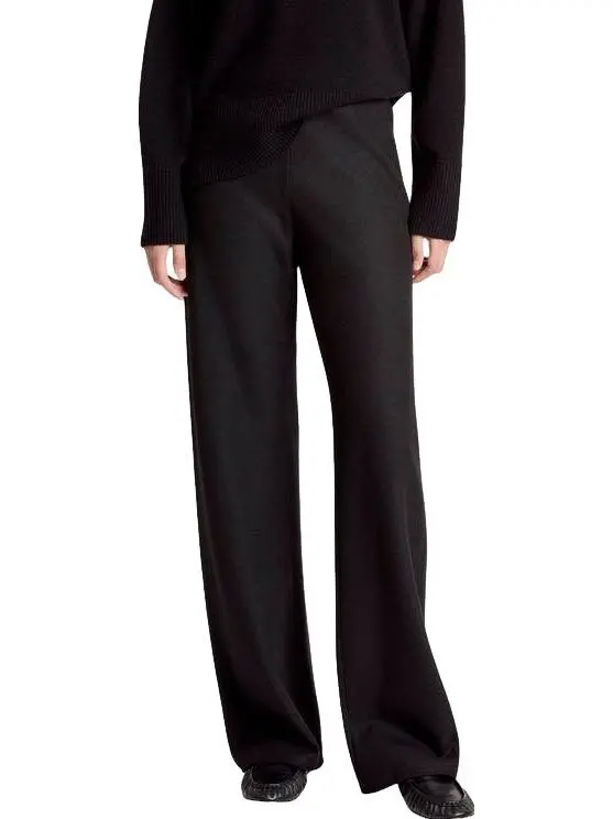 Vince High-waist Straight-leg Trousers - Black