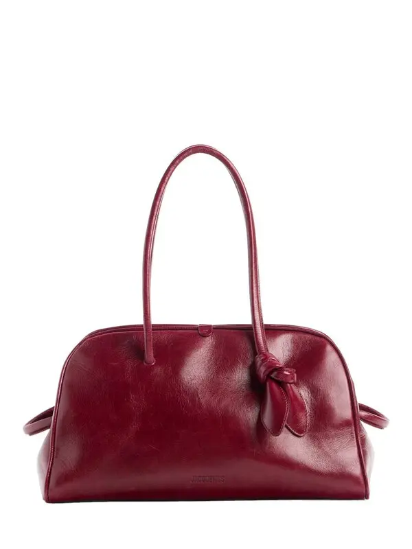 Jacquemus Le Turismo Leather Bowling Bag - Burgundy 490