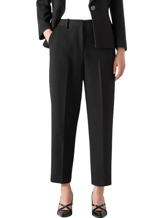 LK BENNETT Rosa Slim Fit Ankle Trousers - Black