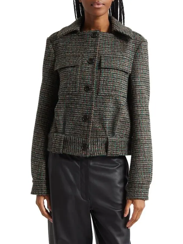 A.L.C. Chase Buttoned Jacket - Cognac/forest