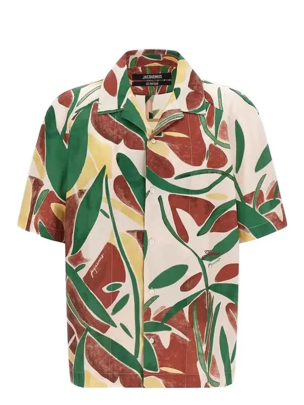 Jacquemus La Chemise Fonccio Print Abstract Vegetal Pi - Multi