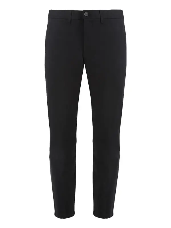 BOSS Slim Fit Stretch Technical Fabric Trousers - Black