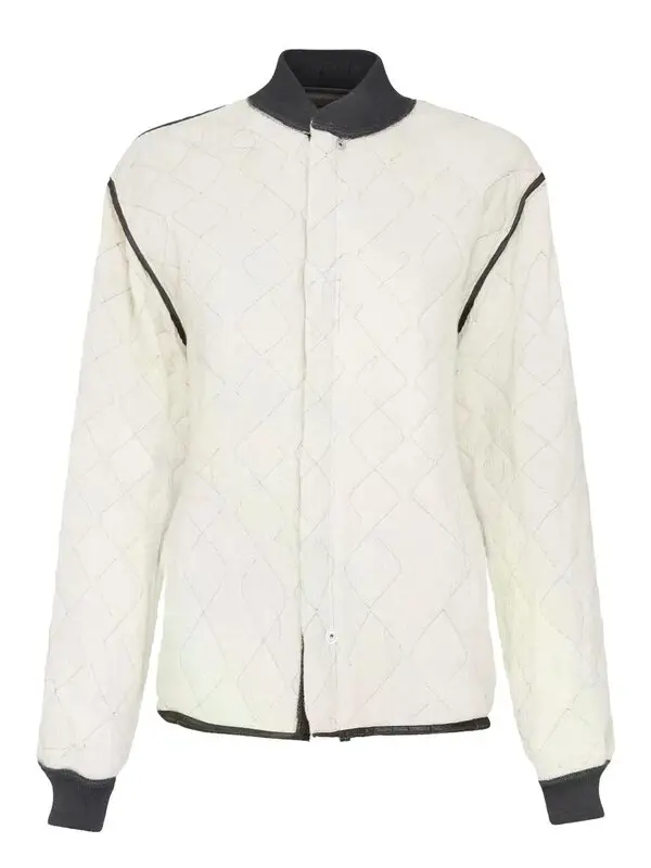 MAISON MARGIELA Quilted Bomber Jacket - White