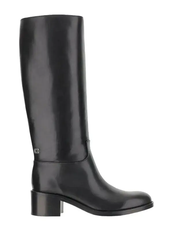 CAREL 50mm Brighton Leather Boots - Black