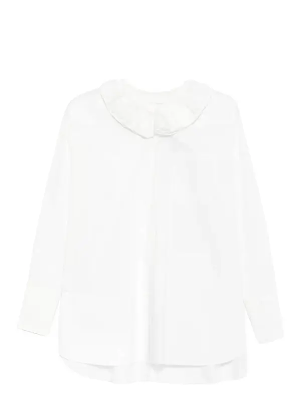 SUSANNE BOMMER Ruffled-collar Shirt - White
