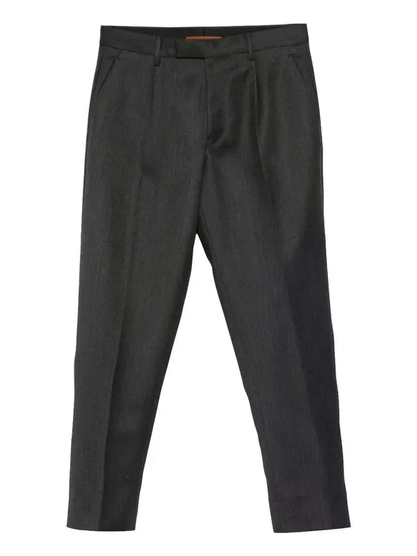 Zegna Pleated-front Trousers - Grey