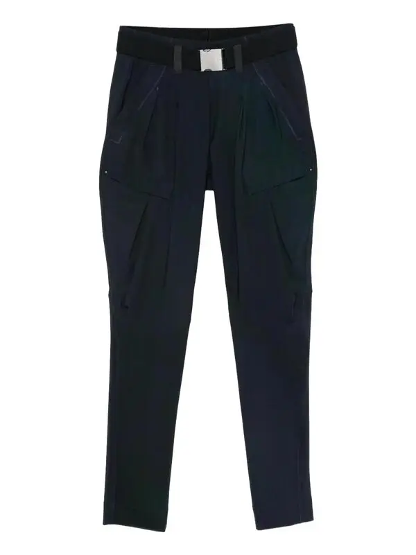 High Belted Cargo Pants - Blue