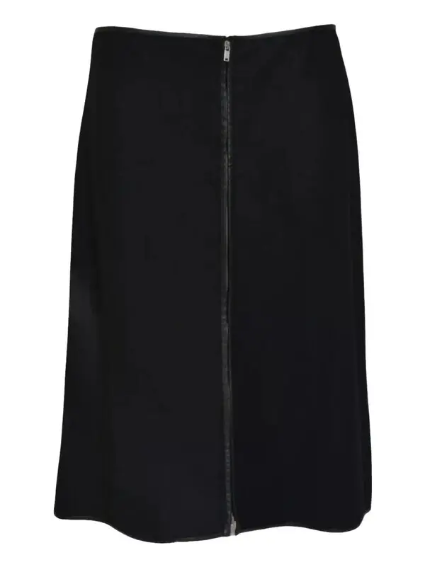 JIL SANDER Zip Midi Skirt - Black