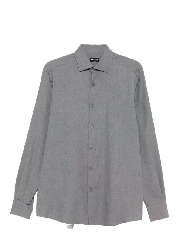 Zegna Long-sleeve Button-down Shirt - Grey